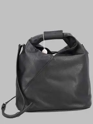 MAISON MARGIELA Mini Crossbody Bag With Leather Contrast - Black