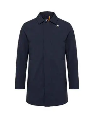 K-WAY Long Hooded Coat - Blue Depth