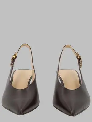 Michael Kors Leather Heels - Brown