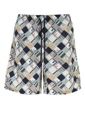Fendi Polyester Swimming Shorts - Printed