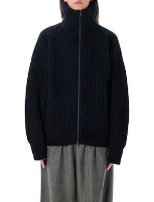 Soeur Zip-front Ribbed Wool Turtleneck Sweater