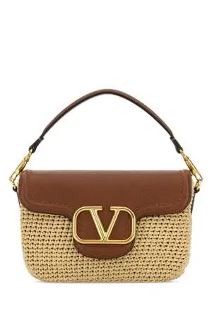 VALENTINO Valentino Garavani Raffia Alltime Mini Shoulder Handbag