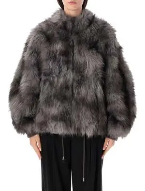 SWORD 6644 Faux Fur Cropped Jacket