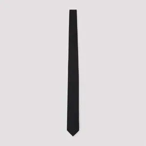 Balenciaga Wool Solid Tie - Black