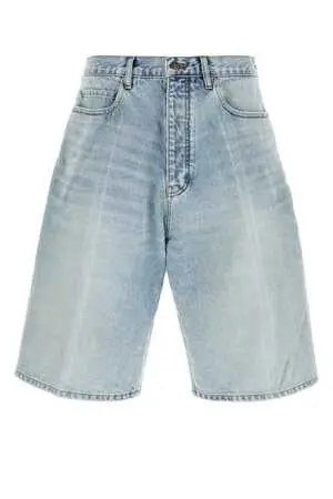 Balenciaga Denim Bermuda Shorts - Blue