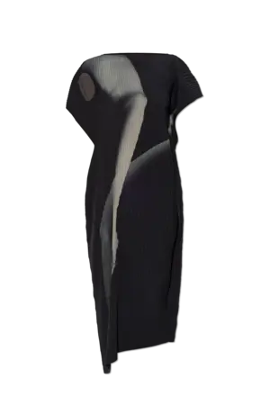 Issey Miyake Pleated Printed Dress