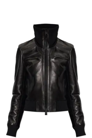 Balenciaga Turtleneck Leather Jacket