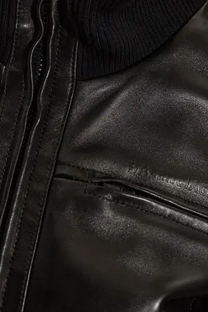 Balenciaga Turtleneck Leather Jacket