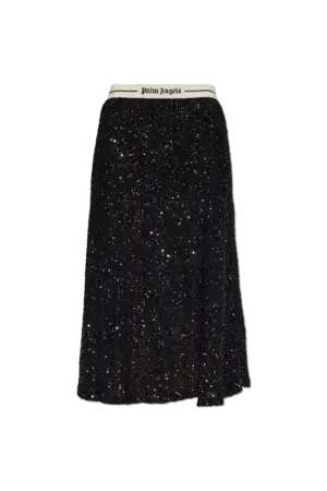 Palm Angels Sequined Skirt - Black