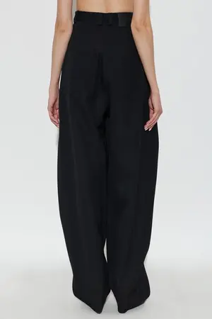 Balenciaga Wide-leg Wool Trousers