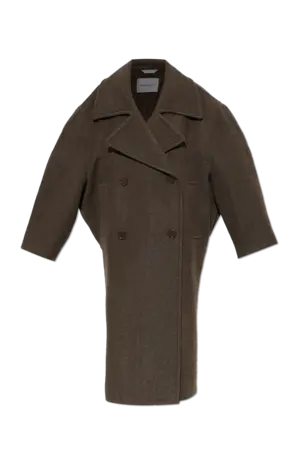 Balenciaga Double-breasted Wool Coat - Brown