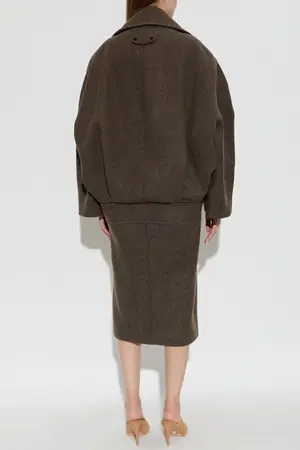 Balenciaga Double-breasted Wool Coat - Brown