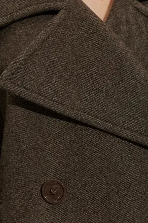 Balenciaga Double-breasted Wool Coat - Brown