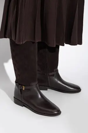 Michael Kors Leather Boots ‘beverly Flat