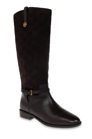 Michael Kors Leather Boots ‘beverly Flat