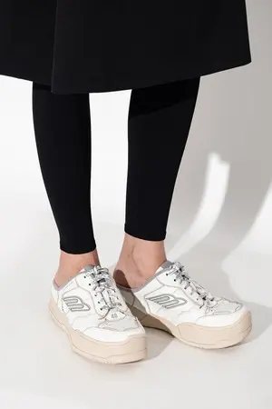 Balenciaga Hamptons Plat’ Platform Mule Sandals - Cream