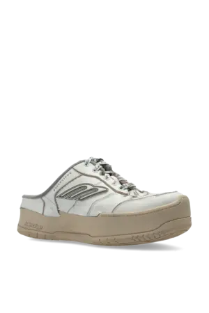 Balenciaga Hamptons Plat’ Platform Mule Sandals - Cream