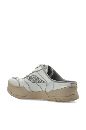 Balenciaga Hamptons Plat’ Platform Mule Sandals - Cream