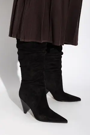 Michael Kors Jayla Ruched’ Leather Knee Boots