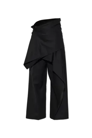 Issey Miyake Wide-leg Trousers With Wrap Panel