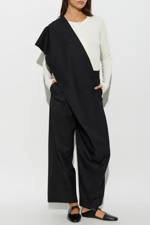 Issey Miyake Wide-leg Trousers With Wrap Panel