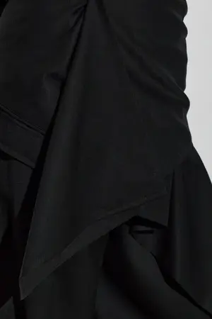 Issey Miyake Wide-leg Trousers With Wrap Panel