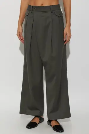 Issey Miyake Wool Trousers With Pleats