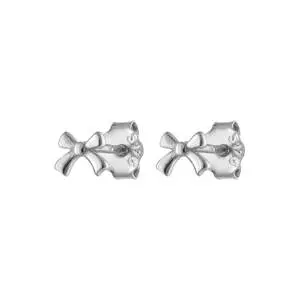 OUTOFOFFICE Micro Bow Sterling Stud Earring - Silver