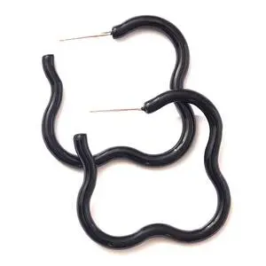 SAINT BOTOLPH Logo Earrings Large Hoop In Enamel