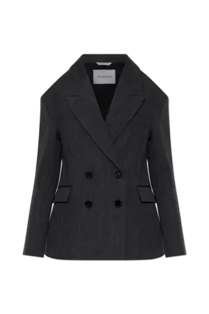 Balenciaga Double-breasted Wool Blazer - Grey