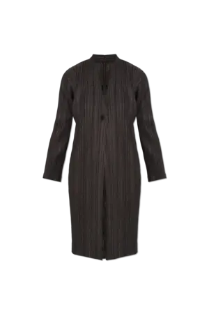 Issey Miyake Pleated Coat - Grey
