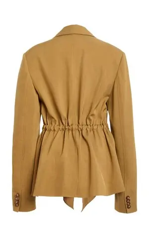 Ulla Johnson Sybil Wool-blend Draped Blazer - Tan