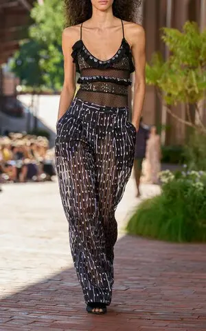 Ulla Johnson Stone Cotton-blend Wide-leg Pants