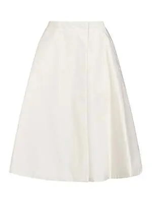 Moncler Natural Nylon Flared Midi Wrap Skirt