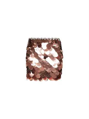Rabanne Pink Tee Plastic Disc Miniskirt - Multicolor
