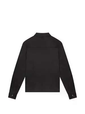VALENZA Supima Cotton Zip-up Overshirt - Black