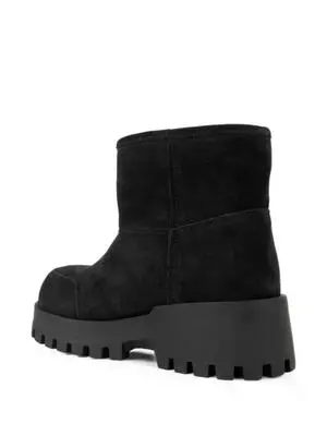SERGIO MORETTI FIRENZE Suede Chunky-sole Ankle Boots - Black