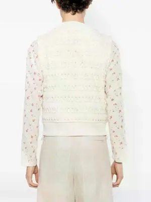 YOUNG N SANG Button-up Sleeveless Cardigan