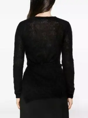 Sú Wrap-tie Asymmetric Sweater