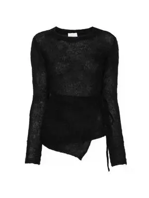 Sú Wrap-tie Asymmetric Sweater
