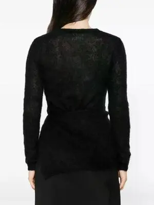 Sú Wrap-tie Asymmetric Sweater