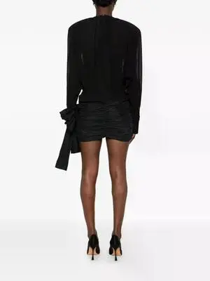 ENTIRE STUDIOS Bow-detail Ruched Mini Dress