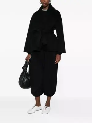 SUSANNE BOMMER Belted Shawl-collar Coat