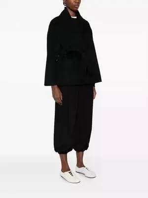 SUSANNE BOMMER Belted Shawl-collar Coat