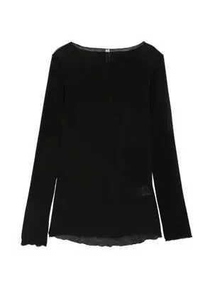 DANIELE FIESOLI Boat-neck Long-sleeve Sweater - Black