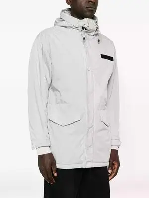 Aspesi Hooded Logo-patch Coat