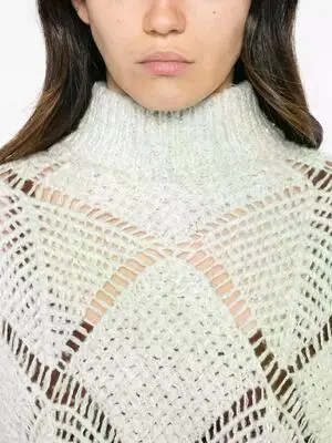Antonelli Firenze Open-knit Sequin-embellished Sweater