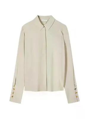Patrizia Pepe Button-embellished Shirt - Neutrals