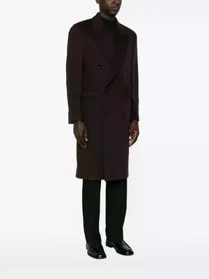 LARDINI Double-breasted Peak-lapel Coat