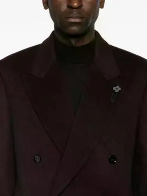 LARDINI Double-breasted Peak-lapel Coat